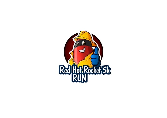 Do original perfect illustrate red hot rocket 5k run logo by Philip ...