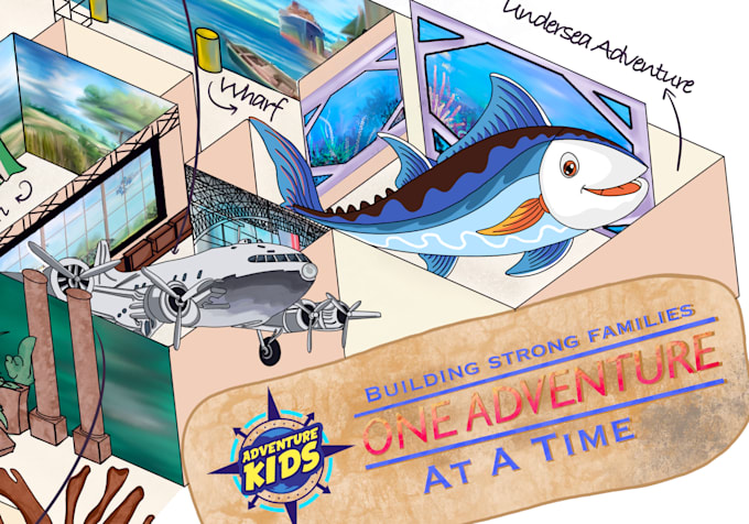 Illustrate colorful isometric map by Komalaly | Fiverr