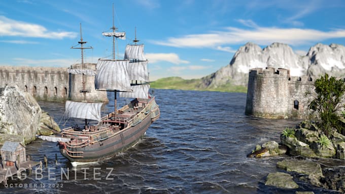 Create 3d objects assets or scene using blender by Agbenitez | Fiverr