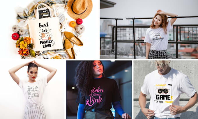 Create amazing custom typography t shirt design and 50 tage by Bilalfkr ...