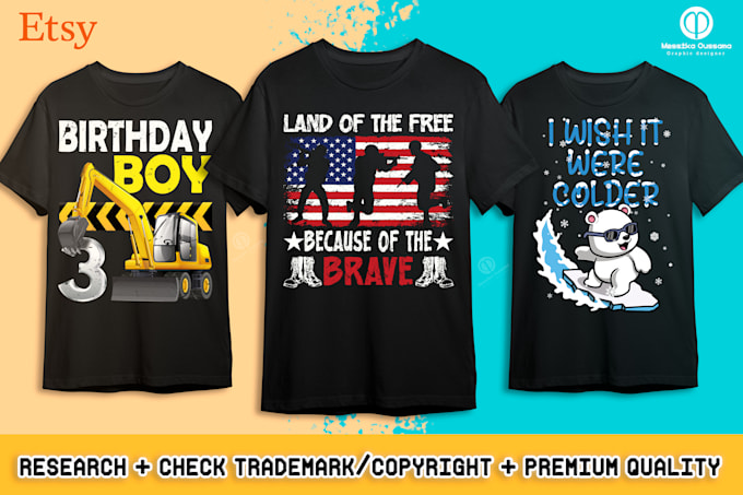 Make a trending designs for your merch by amazon and etsy store by ...