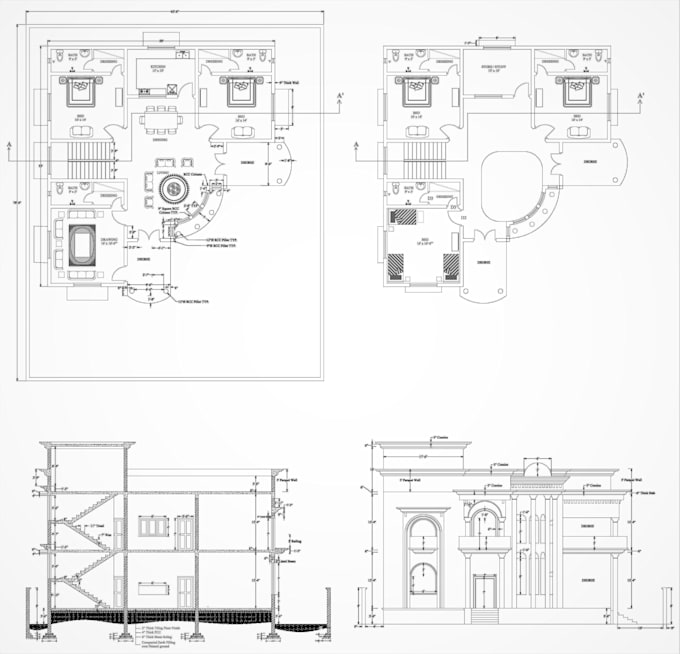 Offer autocad drafting services, house plans, sketch to cad, draftsman ...