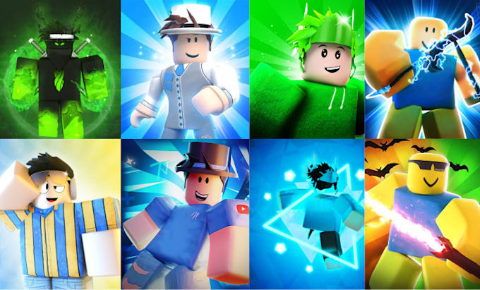 Make you colourful roblox profile picture for any social media