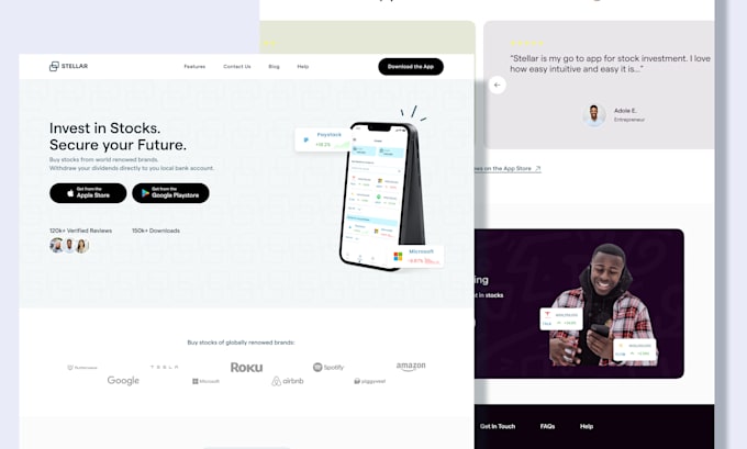 Design modern and clean landing page and website ui ux by Adole_ | Fiverr