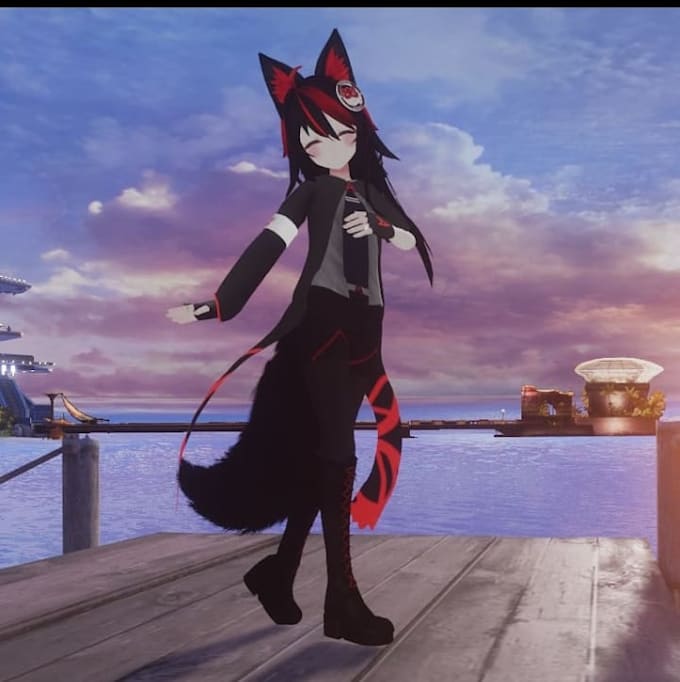 Design3d model for vrchat, vtuber, vr avatar, vrc avatar ready for pc ...