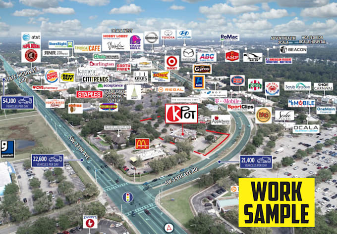 Design commercial real estate aerial map by Artisa1 | Fiverr