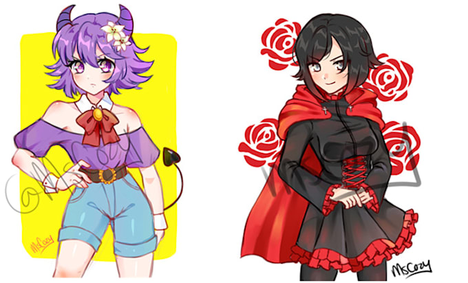 Create a colored sketch of your vtuber, oc or any character by ...