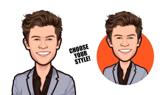 Make funny cartoon caricature from your photo by Tessartz | Fiverr