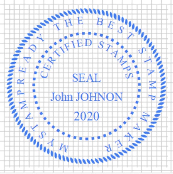 Design a professional stamp rubber stamp and company seal by Fawadmlk08 ...