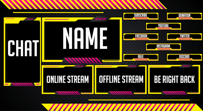 Design best twitch overlays and stream package, screen by Fawwad ...