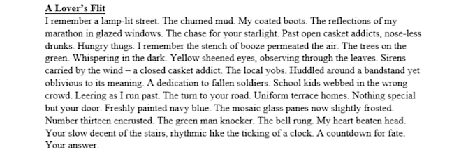 Write you a prose poem, any topic by Charlielabbett | Fiverr