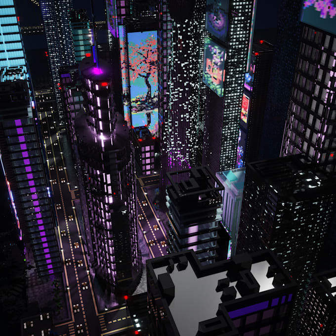 Create a voxel building, town or city by Cryptallic | Fiverr