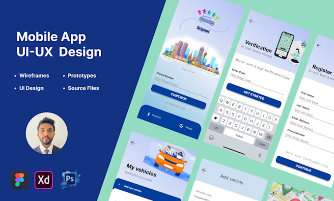 Create unique and creative ui ux design for your mobile app or website by Saam_arts | Fiverr