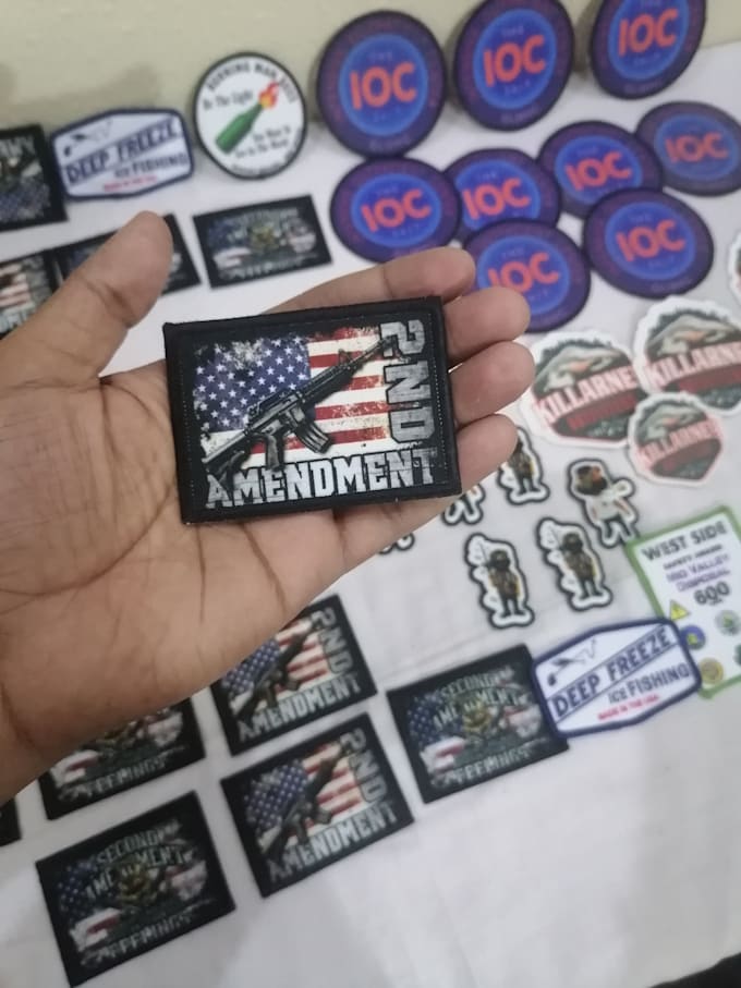 Custom embroidered patches designed digitized and shipped by ...