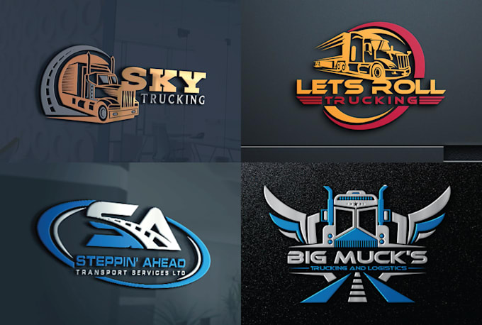 Design for transport logistics trucking dispatching logo by ...