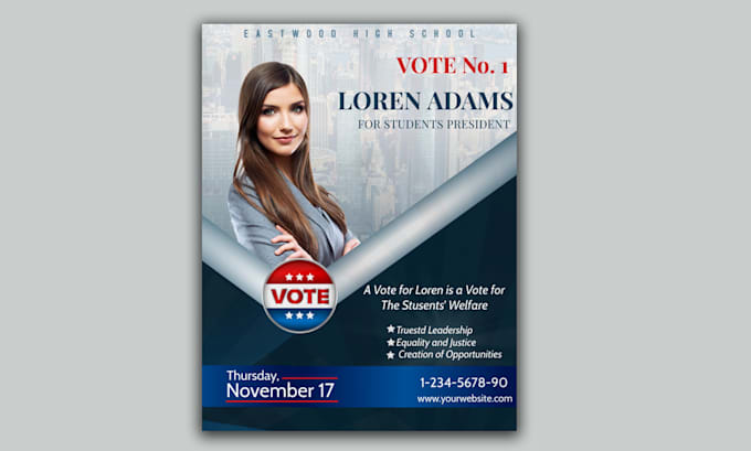 Design professional and unique political flyer by Sehrish_art | Fiverr