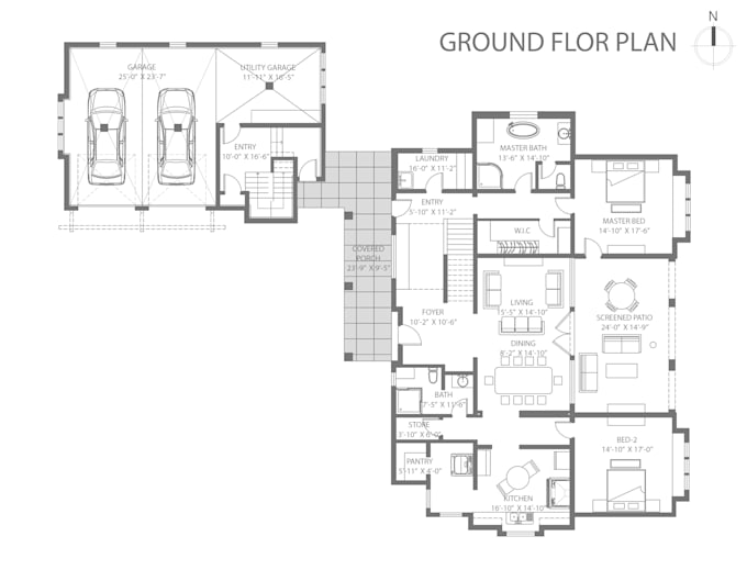 Make 2d architectural floor plan and redraw plan in autocad by Fahimeh22 | Fiverr