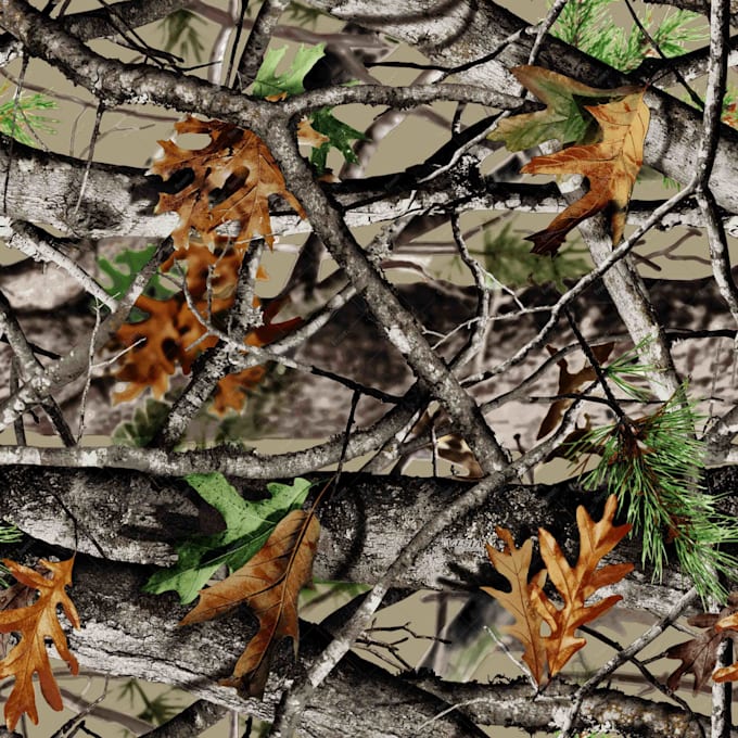 Create and recreate seamless camouflage hunting pattern by ...