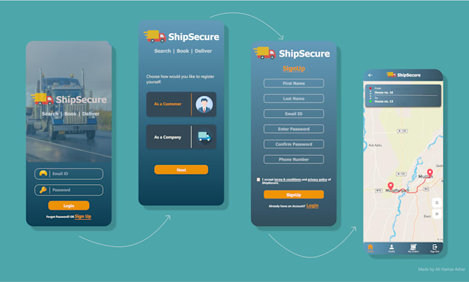 Create minimalist and interactive mobile app ui ux design by Ali ...
