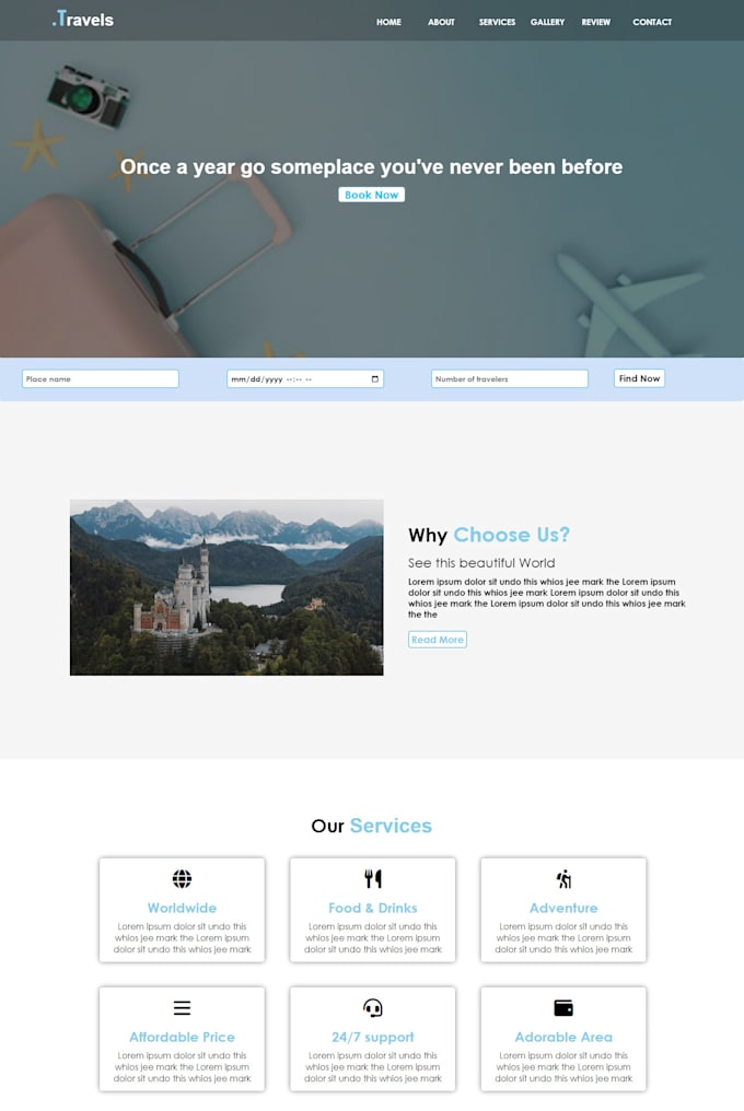 Create attractive html css bootstrap website by Nittanandabanik | Fiverr