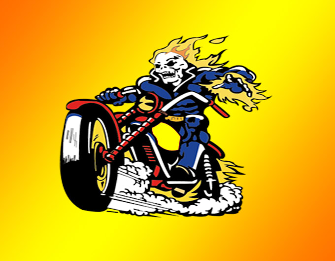 Do elegant ghost rider logo design with unlimited revision by Kamal ...