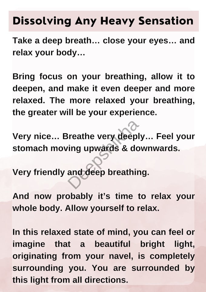 Write custom meditation and visualization scripts for you by Dshikhaa ... Write custom meditation and visualization scripts for you by Dshikhaa ...