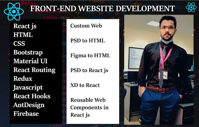 Be front end react js developer, javascript, html and css by Kamranali19 | Fiverr