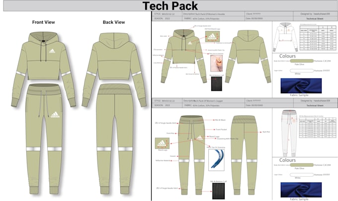 Create any clothing and activewear tech pack design by Hasebulhasan308 ...