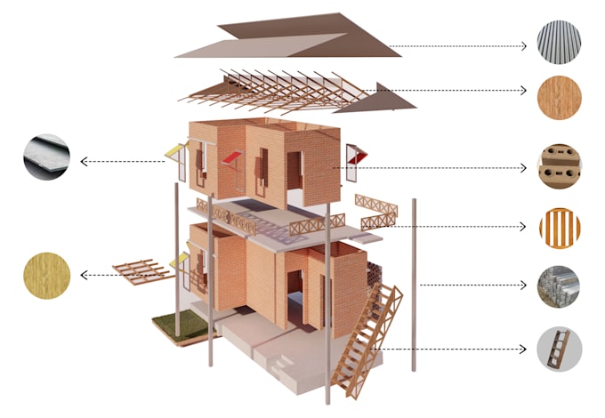 Create architectural diagram,axonometrics,site analysis by Mujahidrahma952 | Fiverr