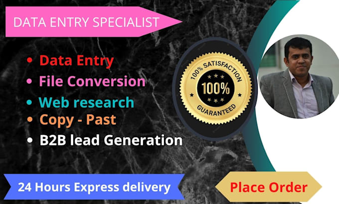 Do data entry, copy paste, excel data entry, web research and web scraping by Smashraf128 | Fiverr