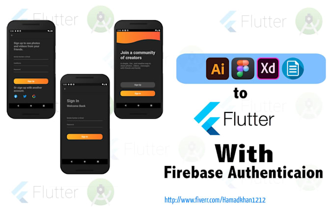Convert adobe xd or figma ui to flutter code by Hamadkhan1212 | Fiverr Convert adobe xd or figma ui to flutter code by Hamadkhan1212 | Fiverr
