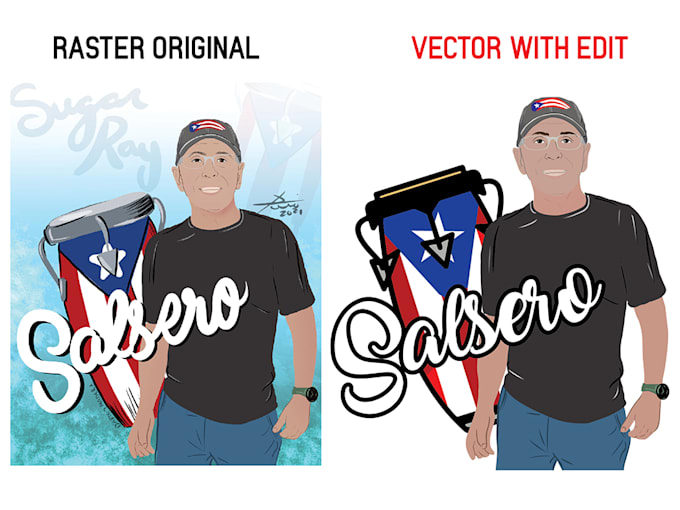 Convert raster image to vector file with high resolution by Startup8642 ...