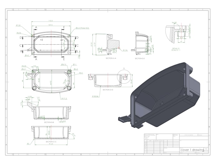 Make 3d cad design and 2d mechanical drawing drafting blue prints ...