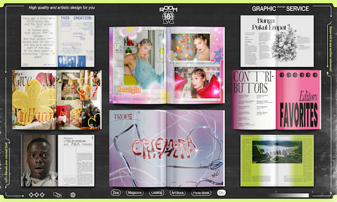 Design an artistic layout for zine, magazine, catalog by Room181 | Fiverr