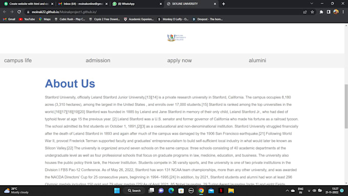 Make a front end website with html and css by Moinak22 | Fiverr
