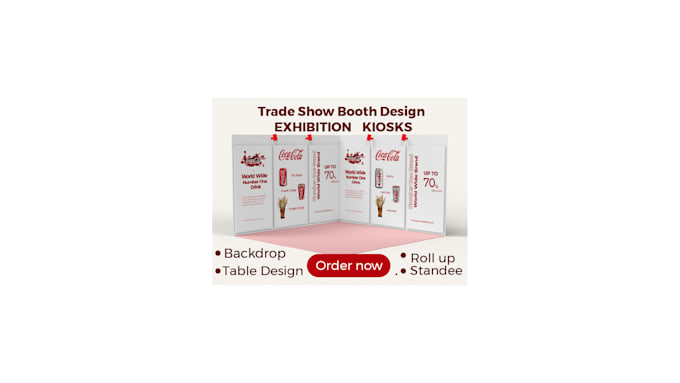 Design tradeshow booth kiosk exhibition stall roll up banner backdrop ...
