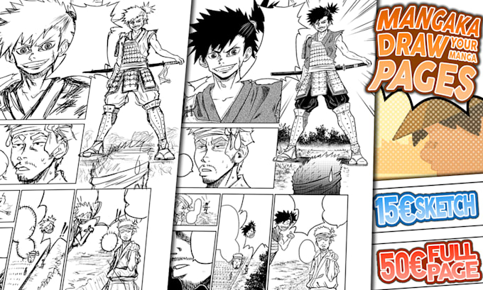 Draw your manga pages in shonen style by Bertoyani | Fiverr