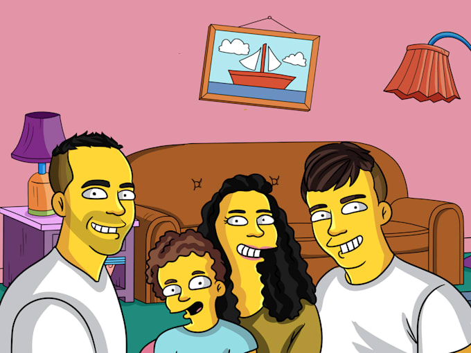 Draw a yellow simpsons character caricature for you by Nyx_cartoons ...