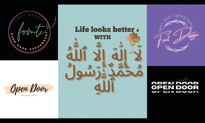 Do 2d and 3d typography, calligraphy and custom font design by ...