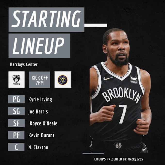 Make matchday lineup designs by Decky1205 | Fiverr