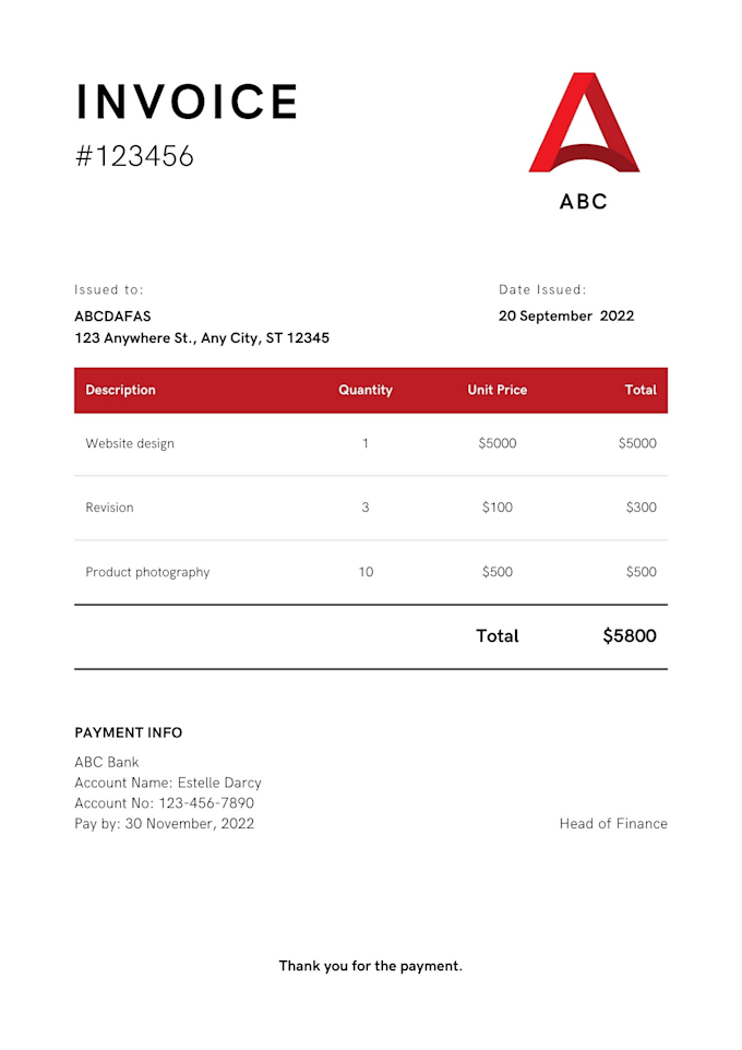 Design auto calculated invoice price list in excel letterhead fillable ...