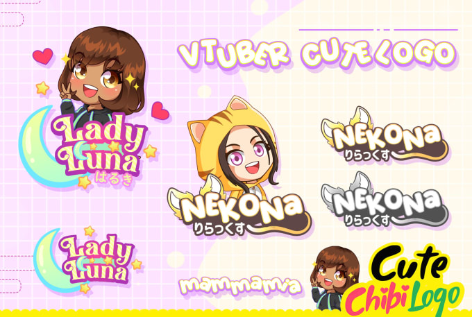 Create cartoon chibi logo for vtuber design by Mammamia_ | Fiverr