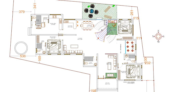 Draw 2d autocad plan for you by Fathima_shahin | Fiverr