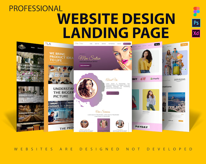 Design one page website and landing page design in figma by Marriam ...