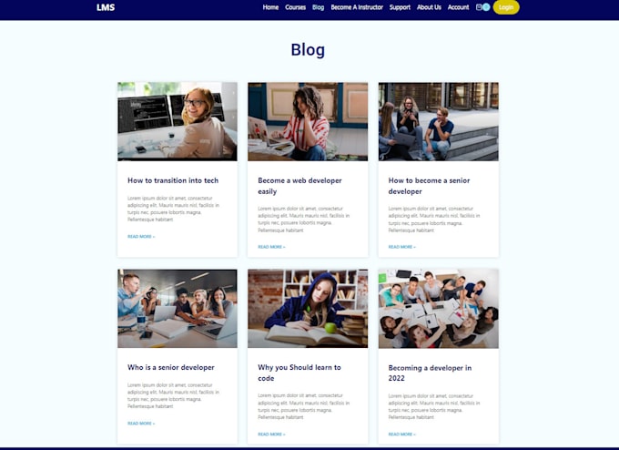Create a tutor lms website for your using a wordpress design website by Coder_rujina | Fiverr