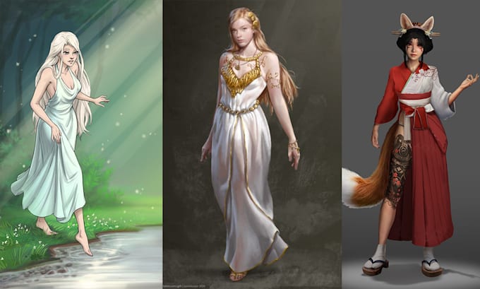 Draw realistic characters and concept art by Gishaaz7604 | Fiverr