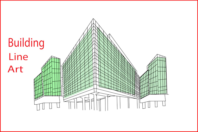 Draw amazing building design line art illustration sketch by Ar_arifin ...