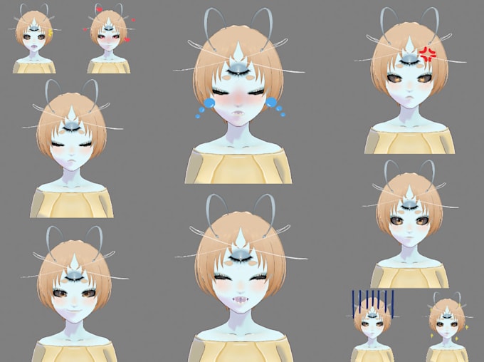 Simple vtuber 3d model by Jupiterisd3ad | Fiverr