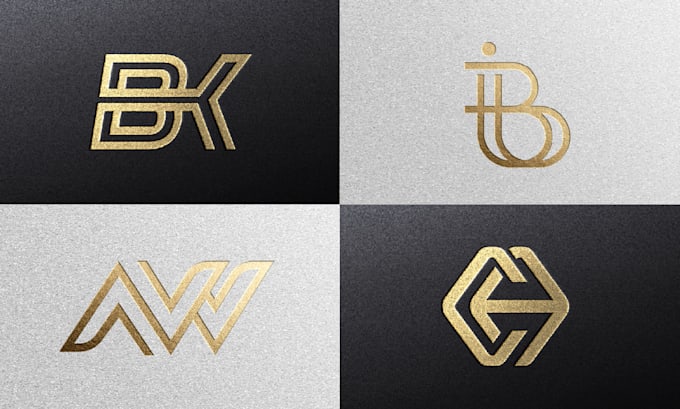 Do modern and minimalist monogram logo design by Alphastudio_as | Fiverr