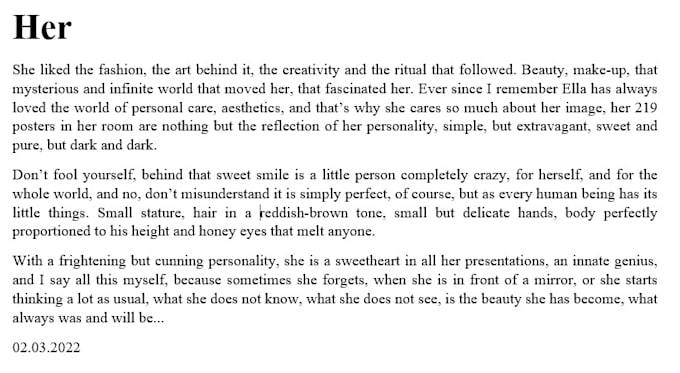 Make you feel moved by Saracabreravaca | Fiverr